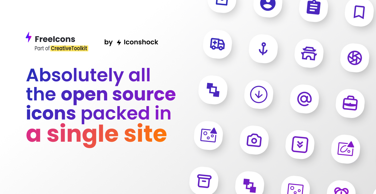 Free Icons - Absolutely all the open source icons packed in a single site Free Icons - Absolutely all the open source icons packed in a single site