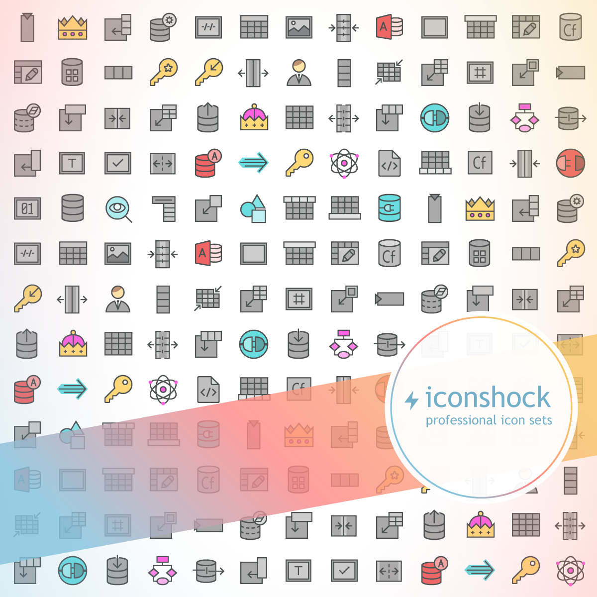 Color line - Database Icons - Iconshock