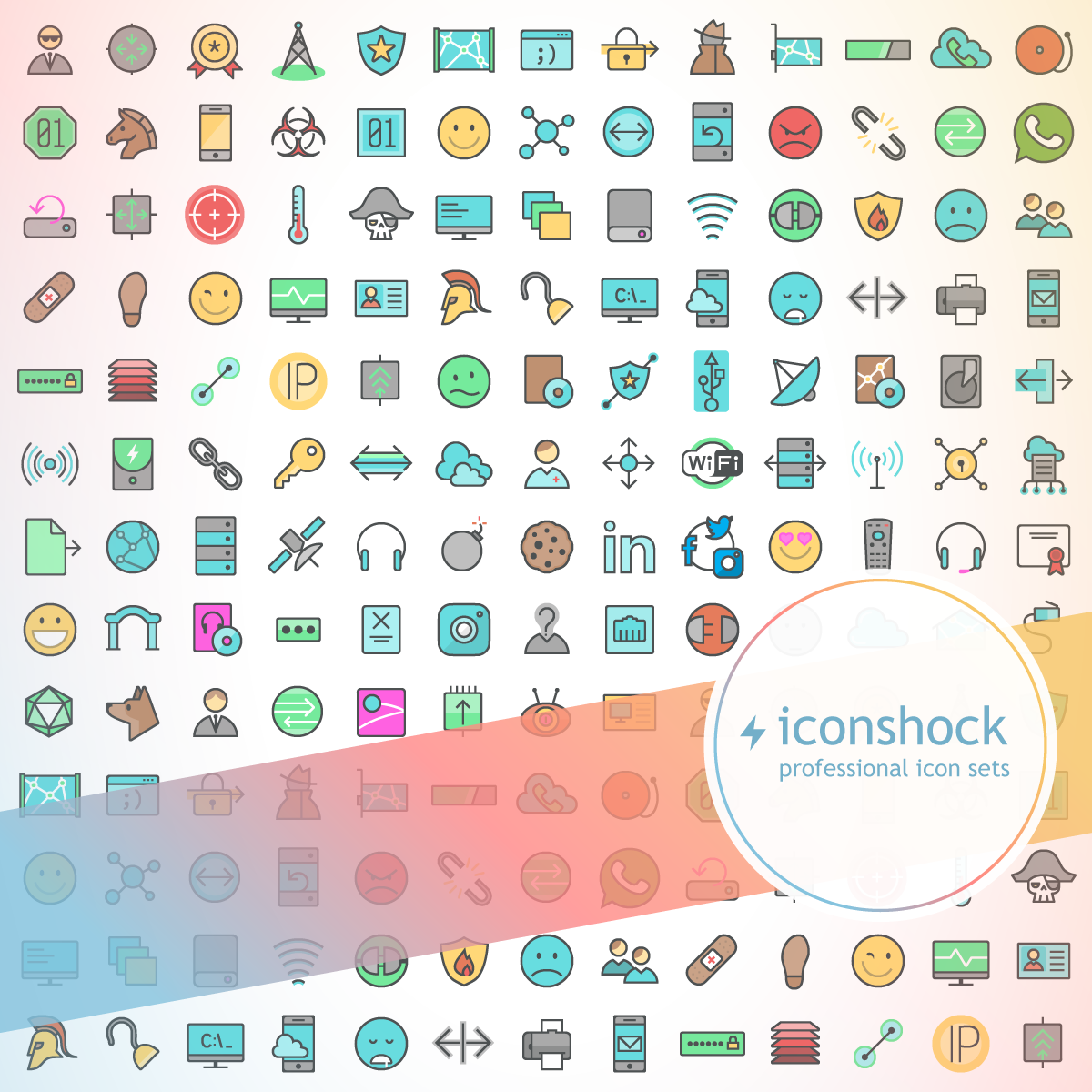 Color line - Networking Icons - Iconshock