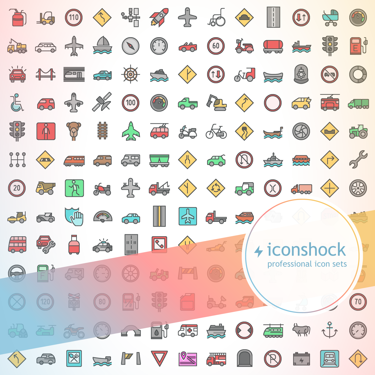 Color line - Transportation Icons - Iconshock