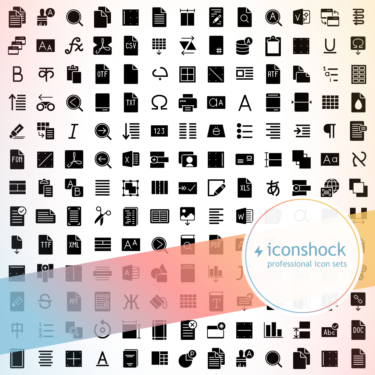 Ios filled - Text Icons - Iconshock