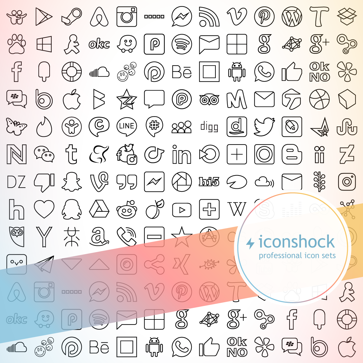 Ios line - Social Icons - Iconshock