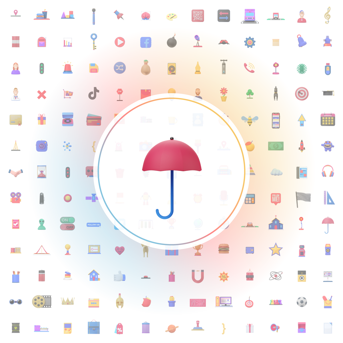 Umbrellas Icons - Iconshock