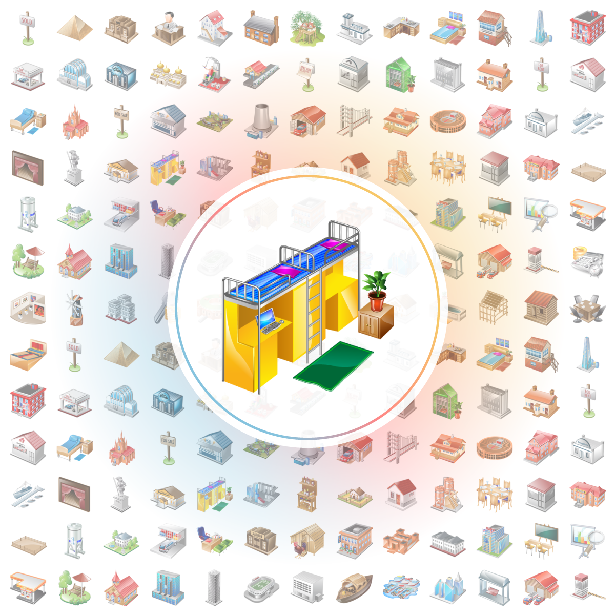 Dormitory Icon - Iconshock