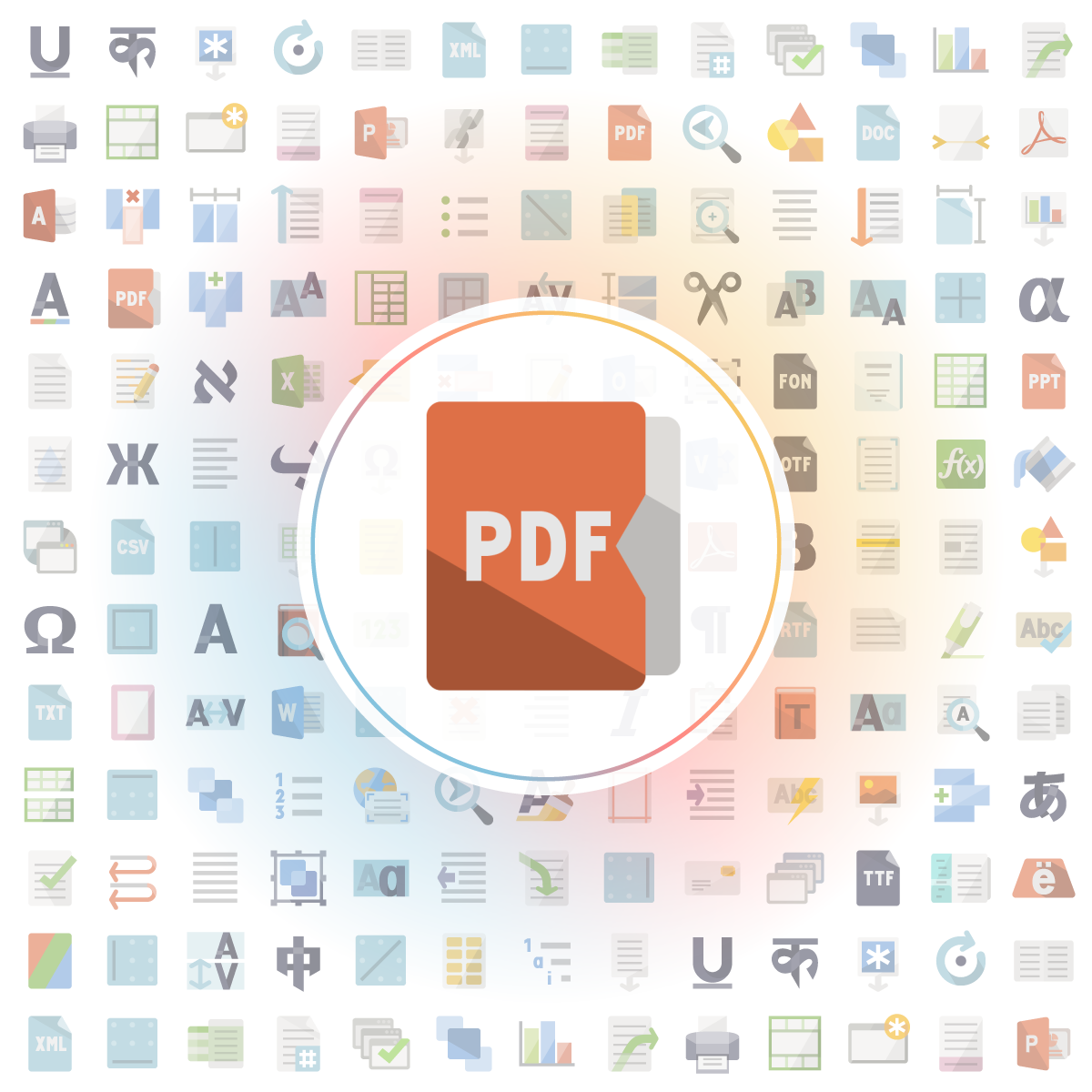 Merge to pdf Icon - Iconshock