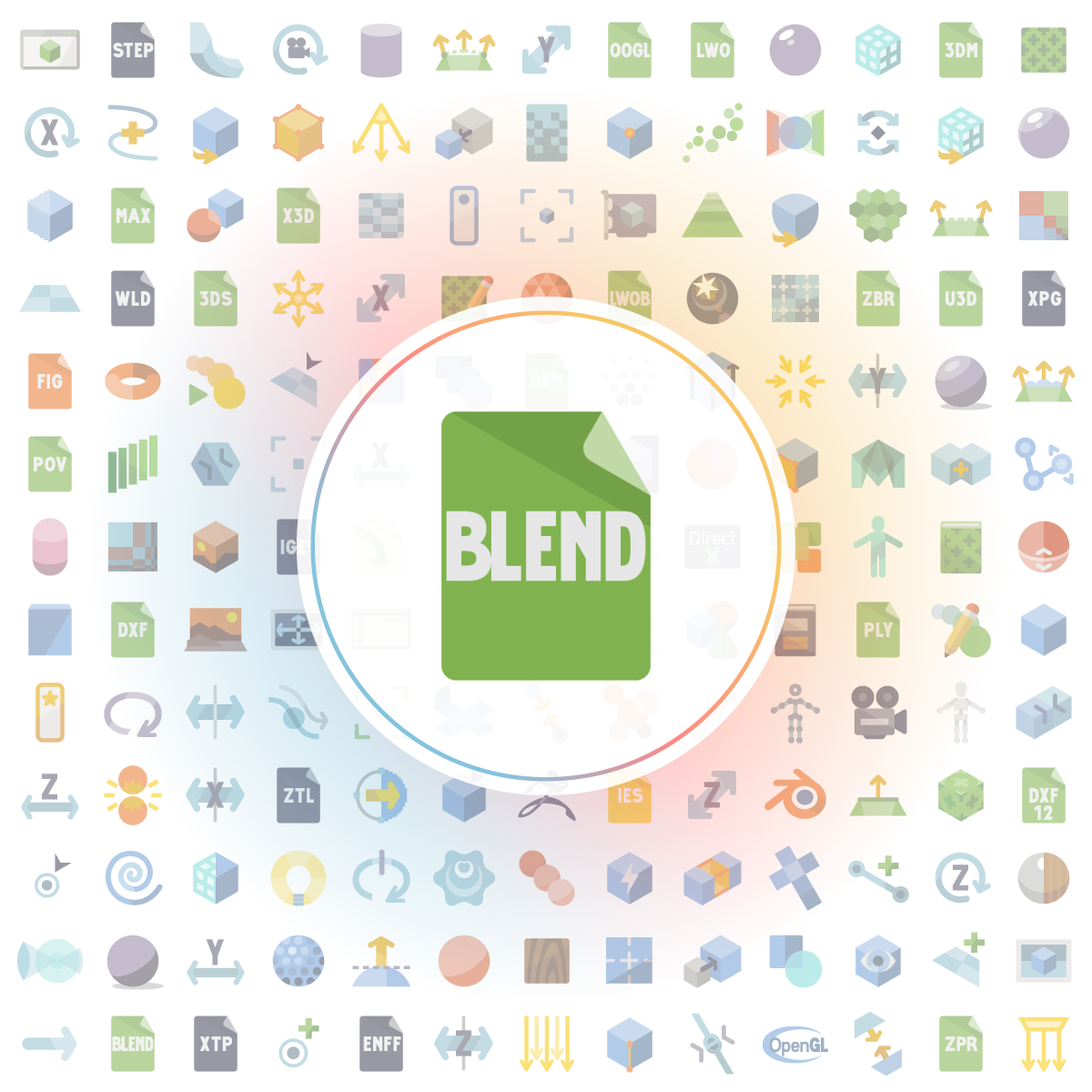 File format blend Icons - Iconshock