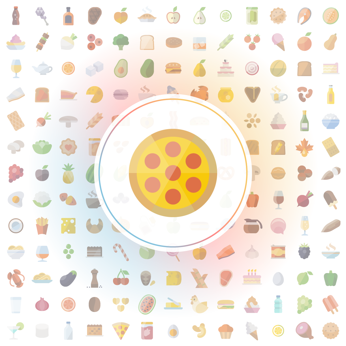 Pizza round Icon - Iconshock