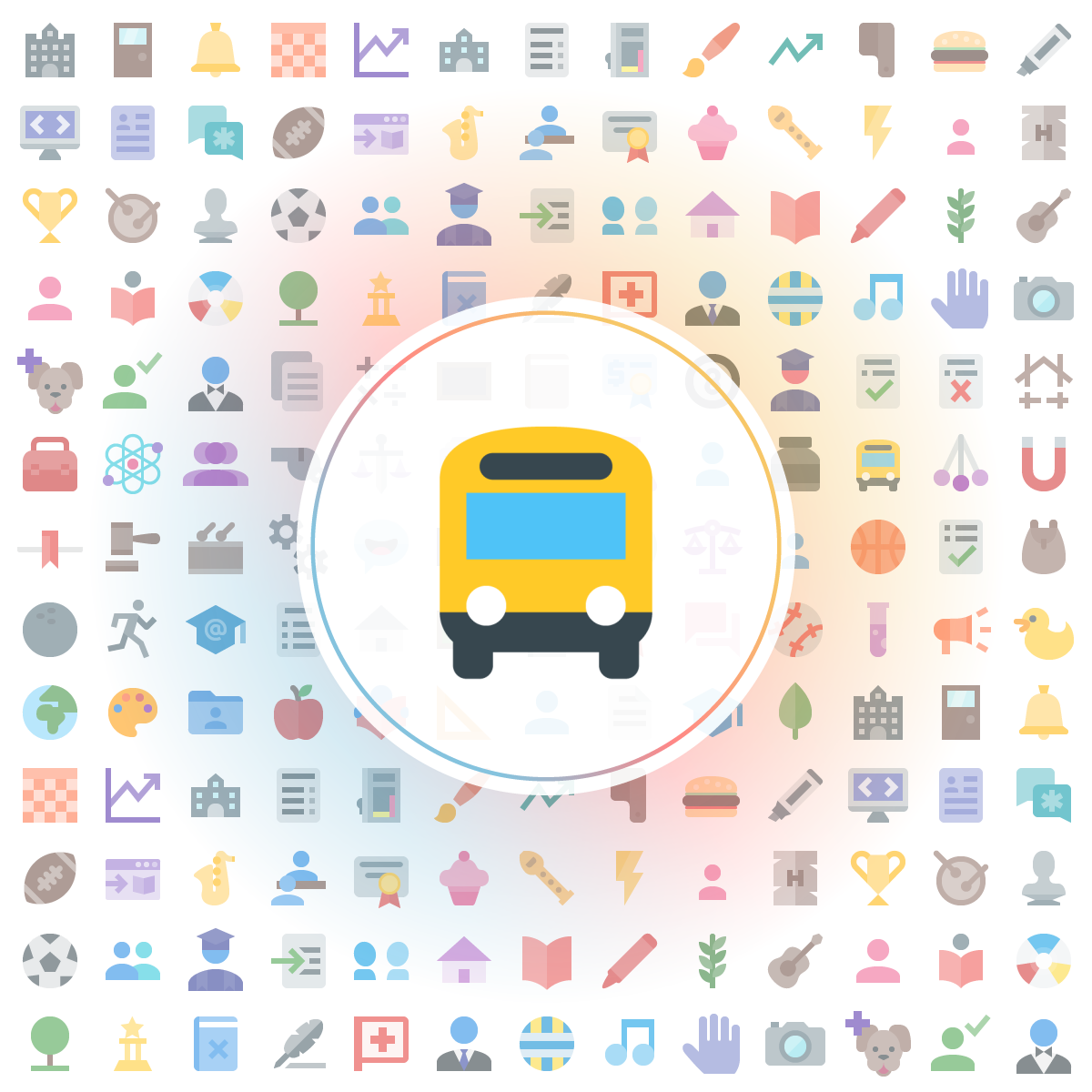 School bus Icon - Iconshock