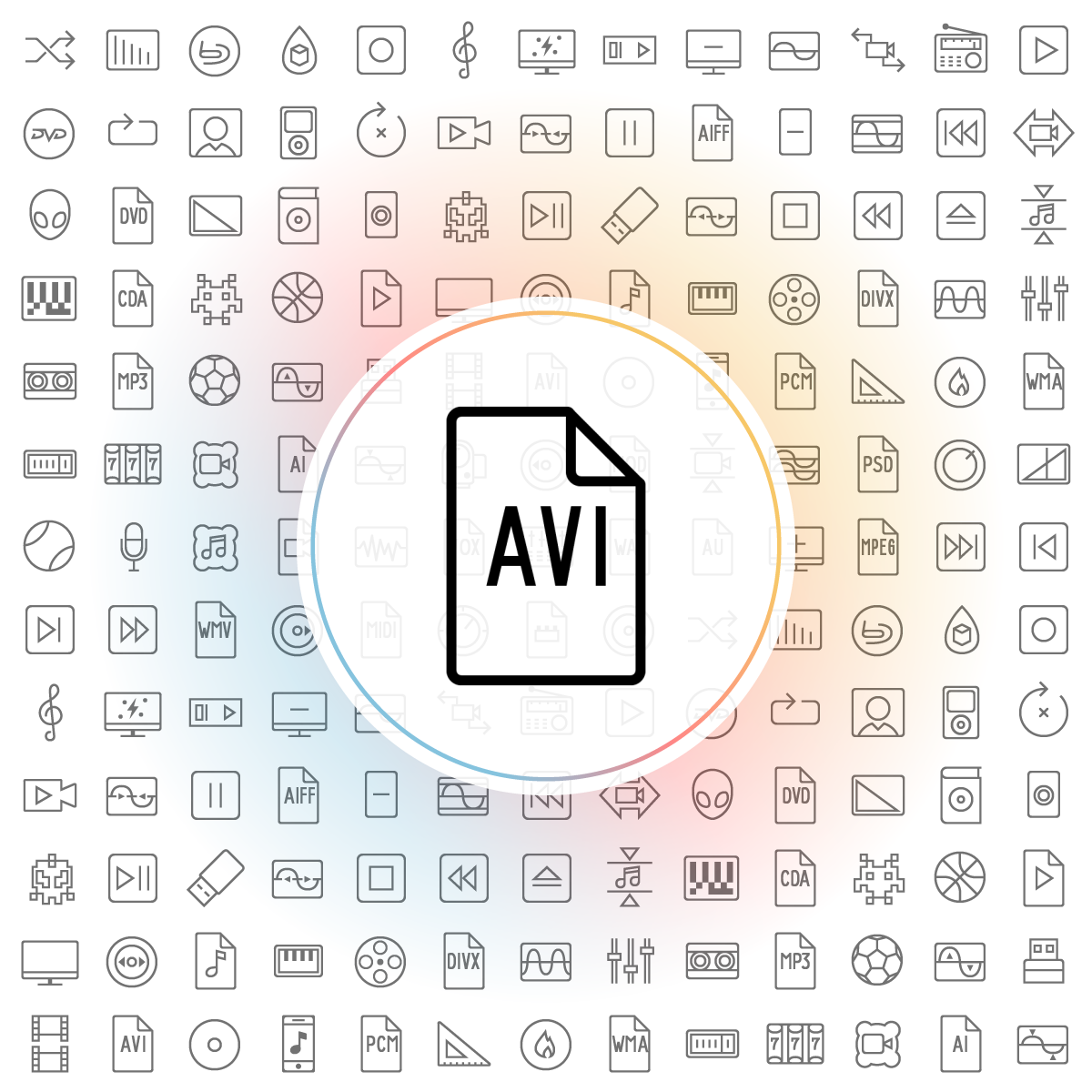Audio video interleave Icons - Iconshock