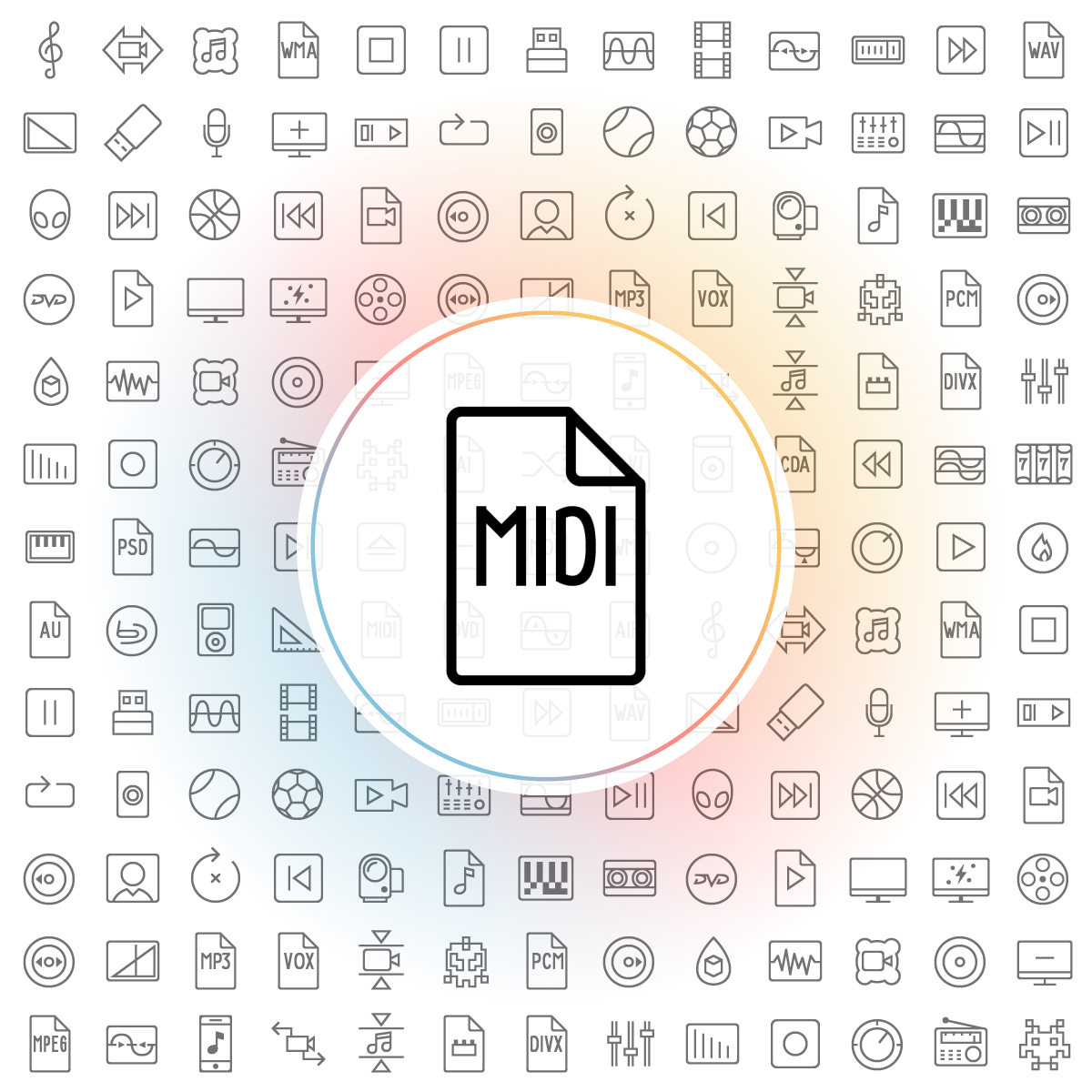 File format midi Icons - Iconshock