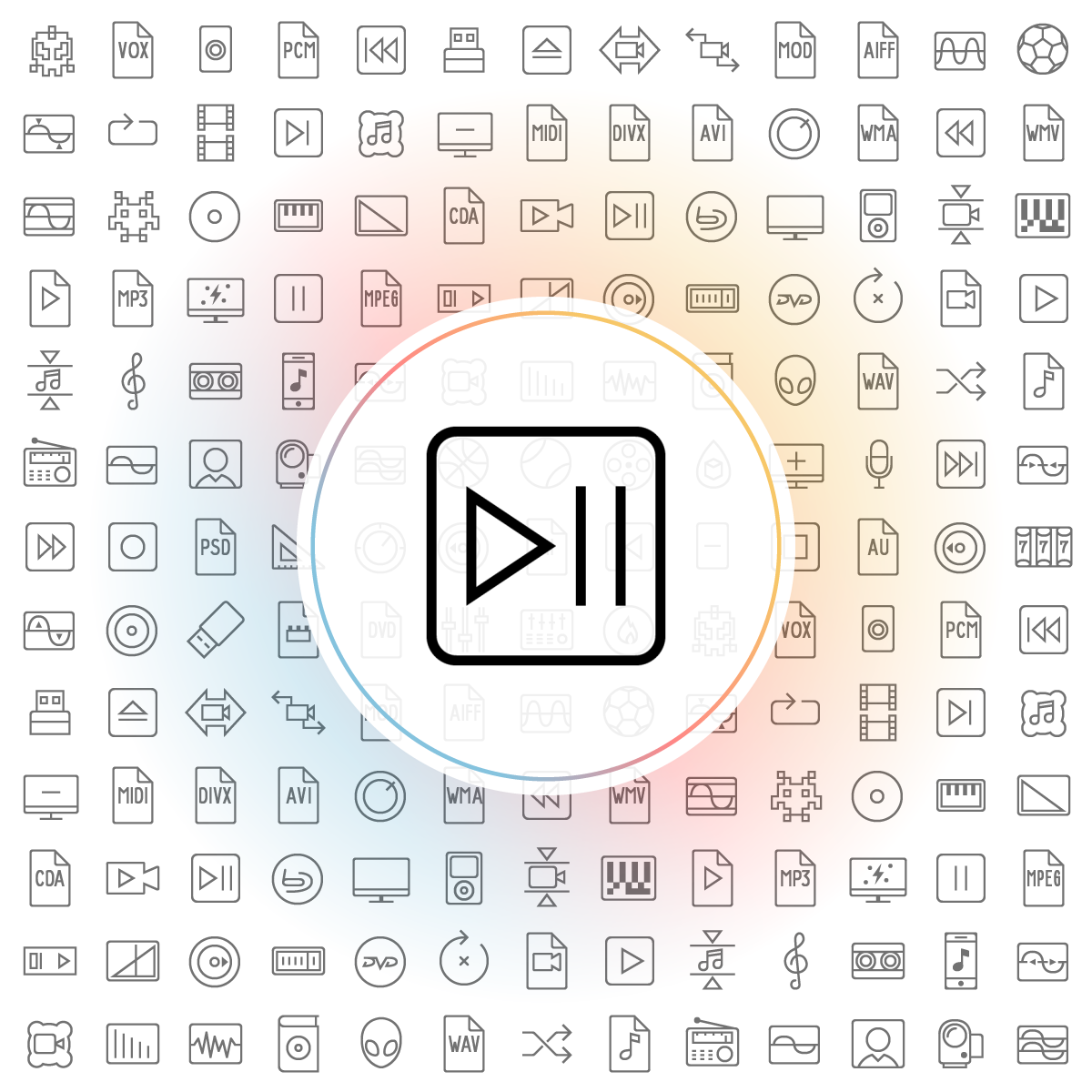 Play pause Icons - Iconshock