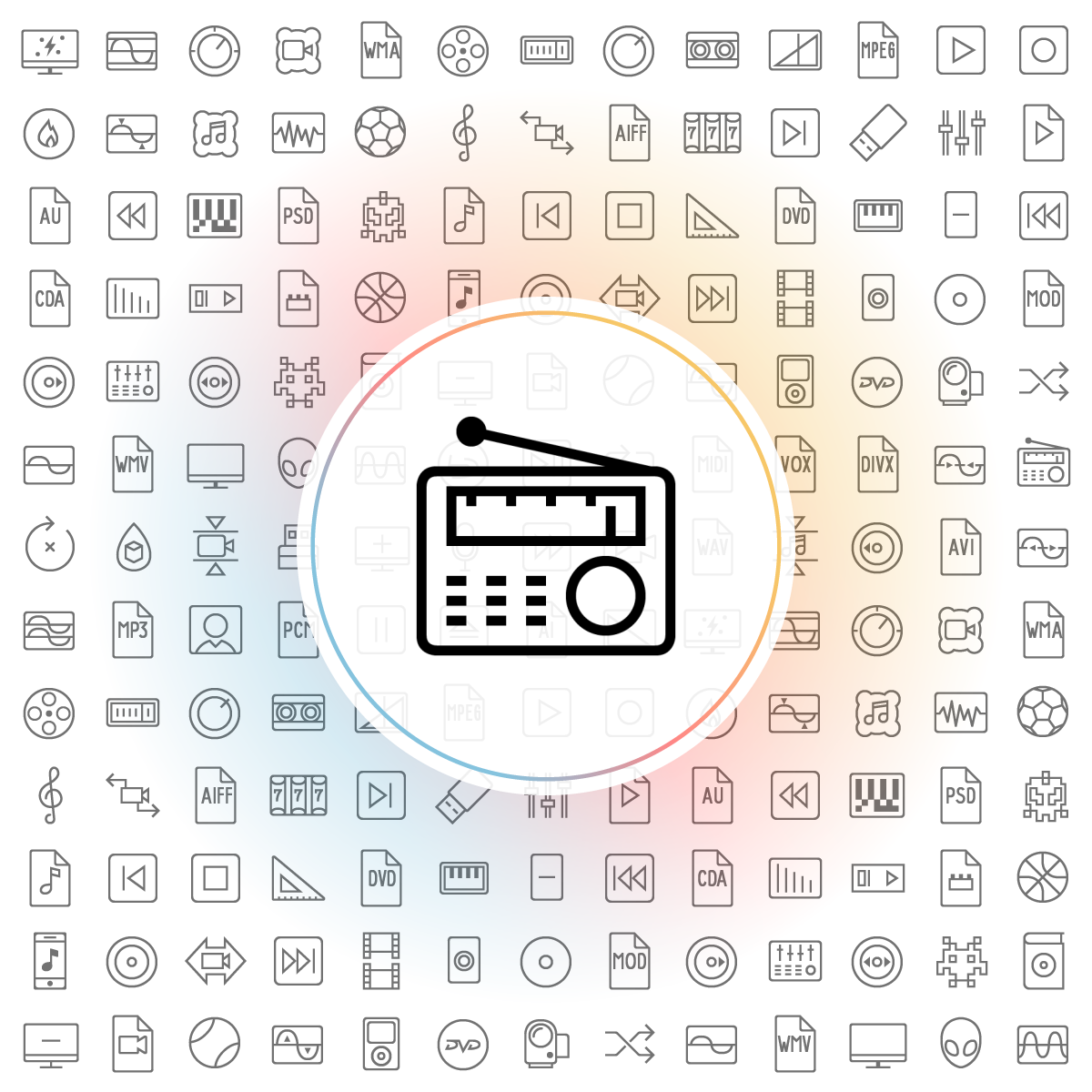 Amplitude modulation Icons - Iconshock