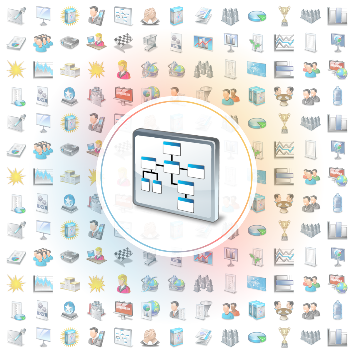 Organigram Icon - Iconshock