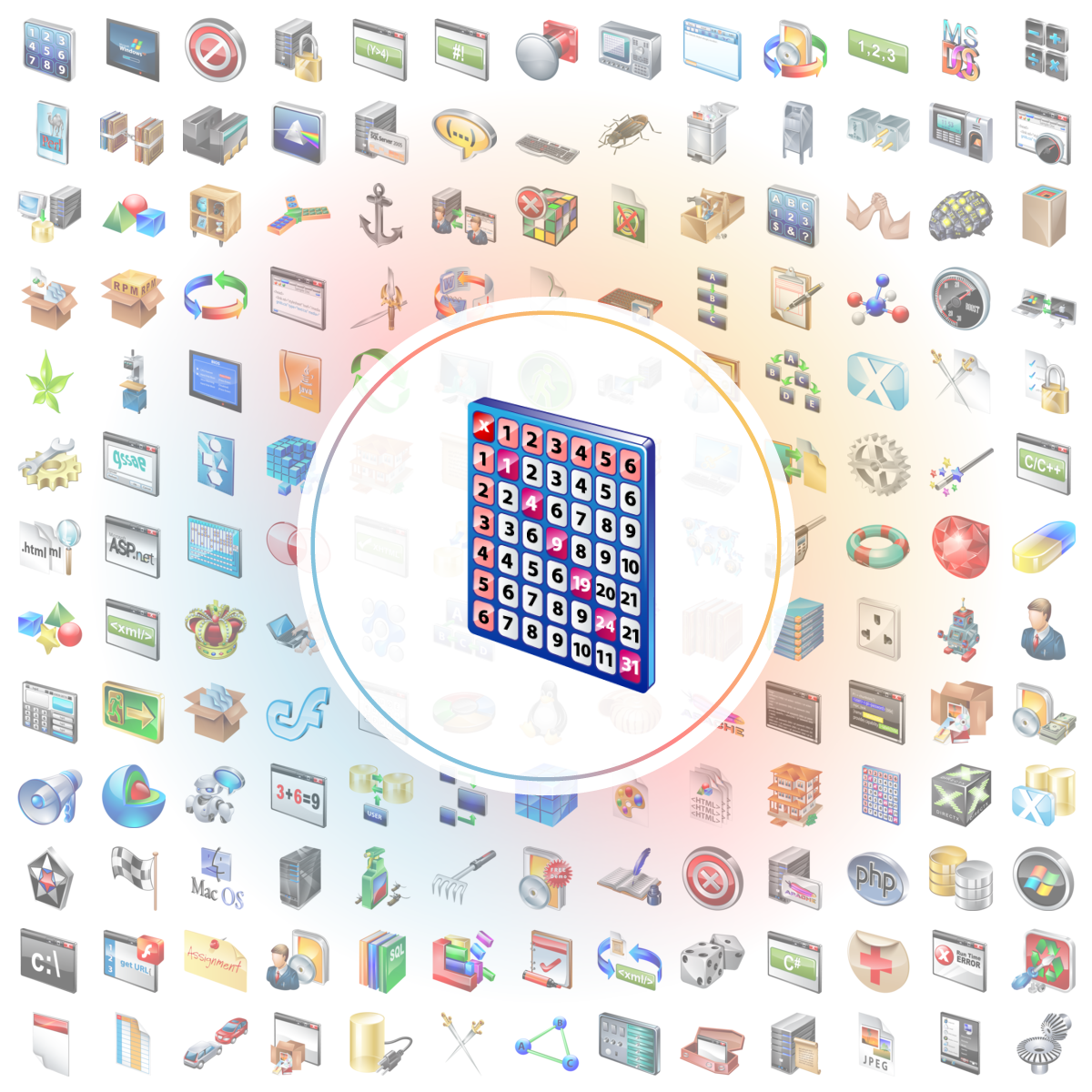 Hexadecimal Icons Iconshock