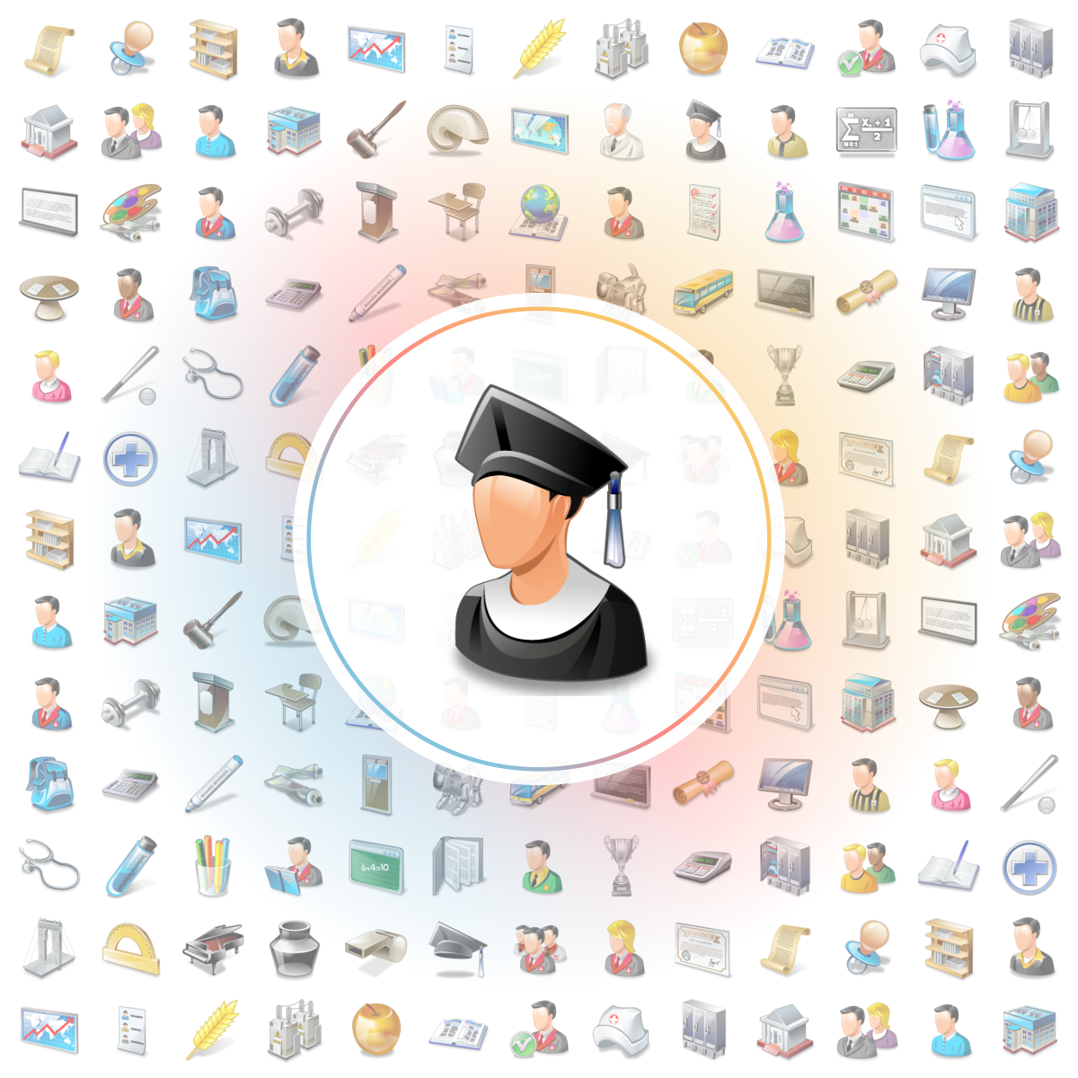 Graduated Icon - Iconshock