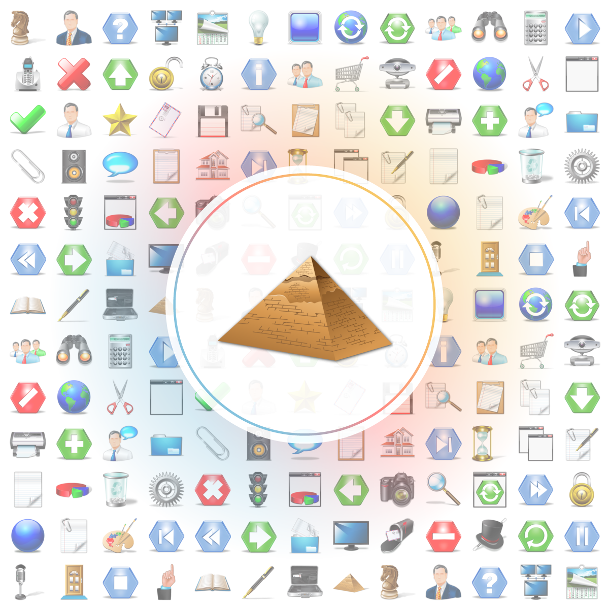 Pyramid Icon - Iconshock
