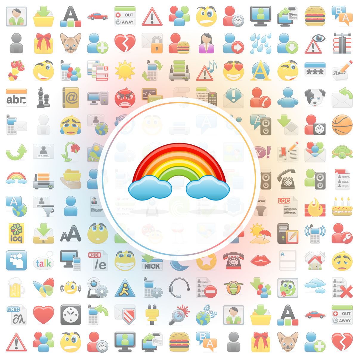 Rainbow Icon - Iconshock