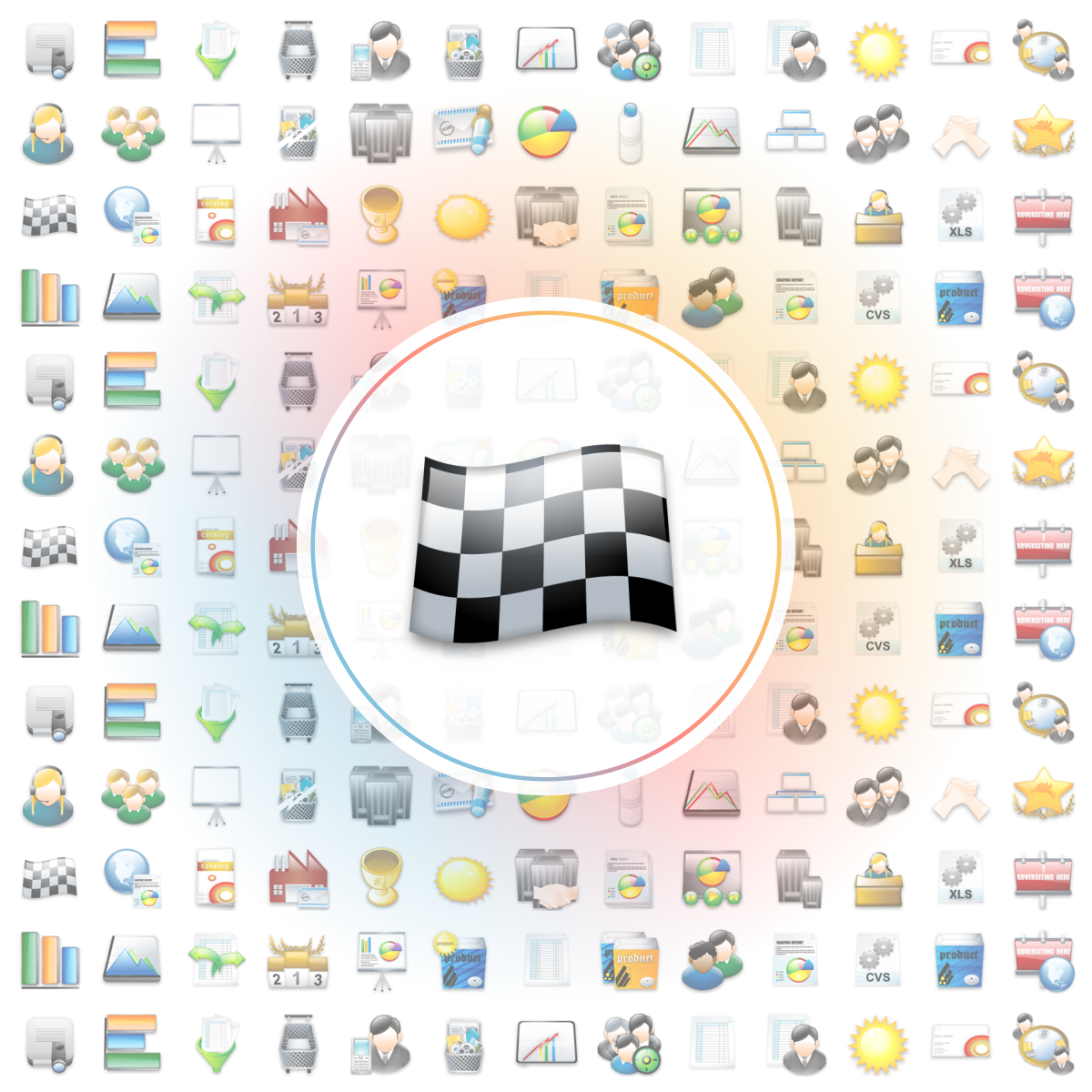 Checkered flag Icon - Iconshock