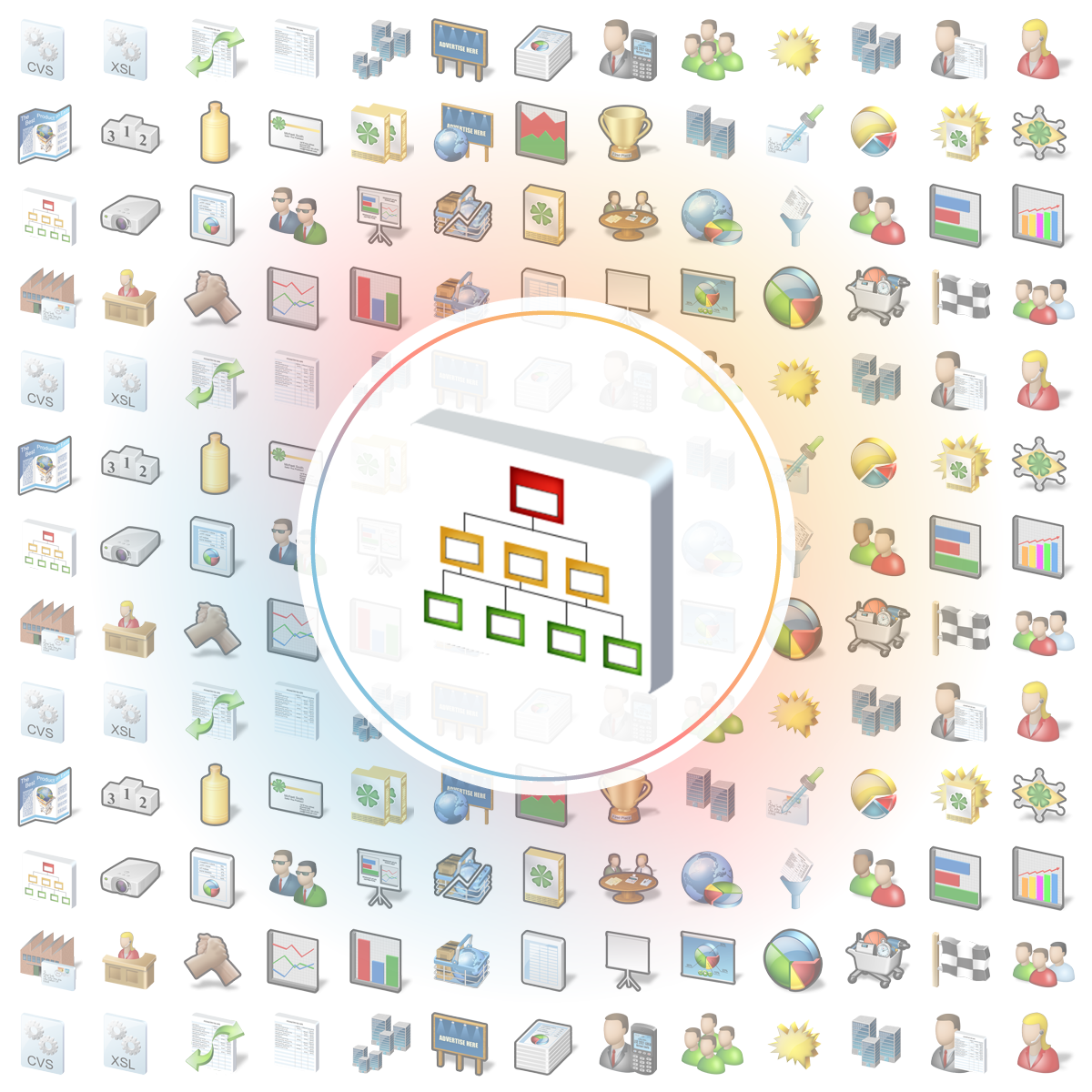 Organigram Icon - Iconshock