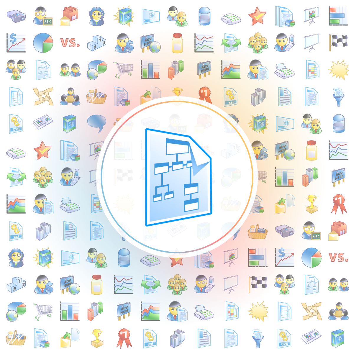 Organigram Icon - Iconshock