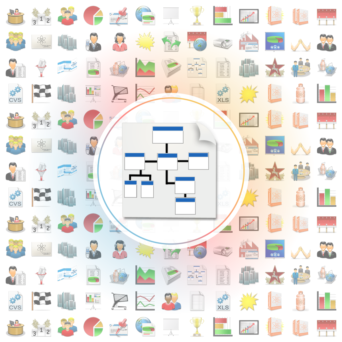 Organigram Icon - Iconshock