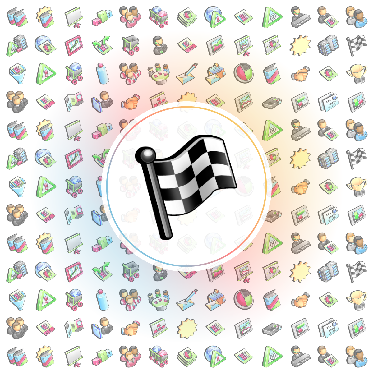 Checkered flag Icon - Iconshock