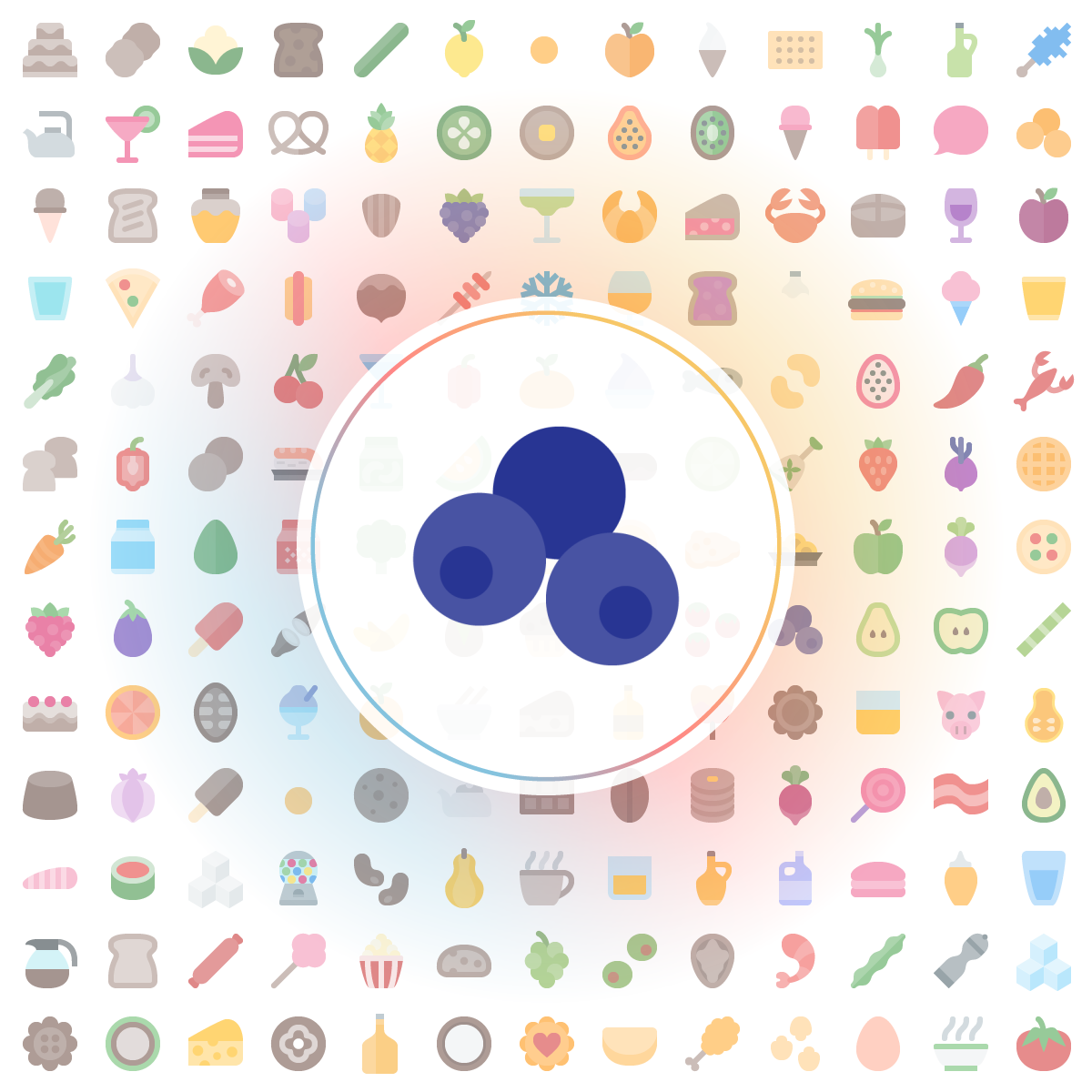 Blueberries Icon - Iconshock