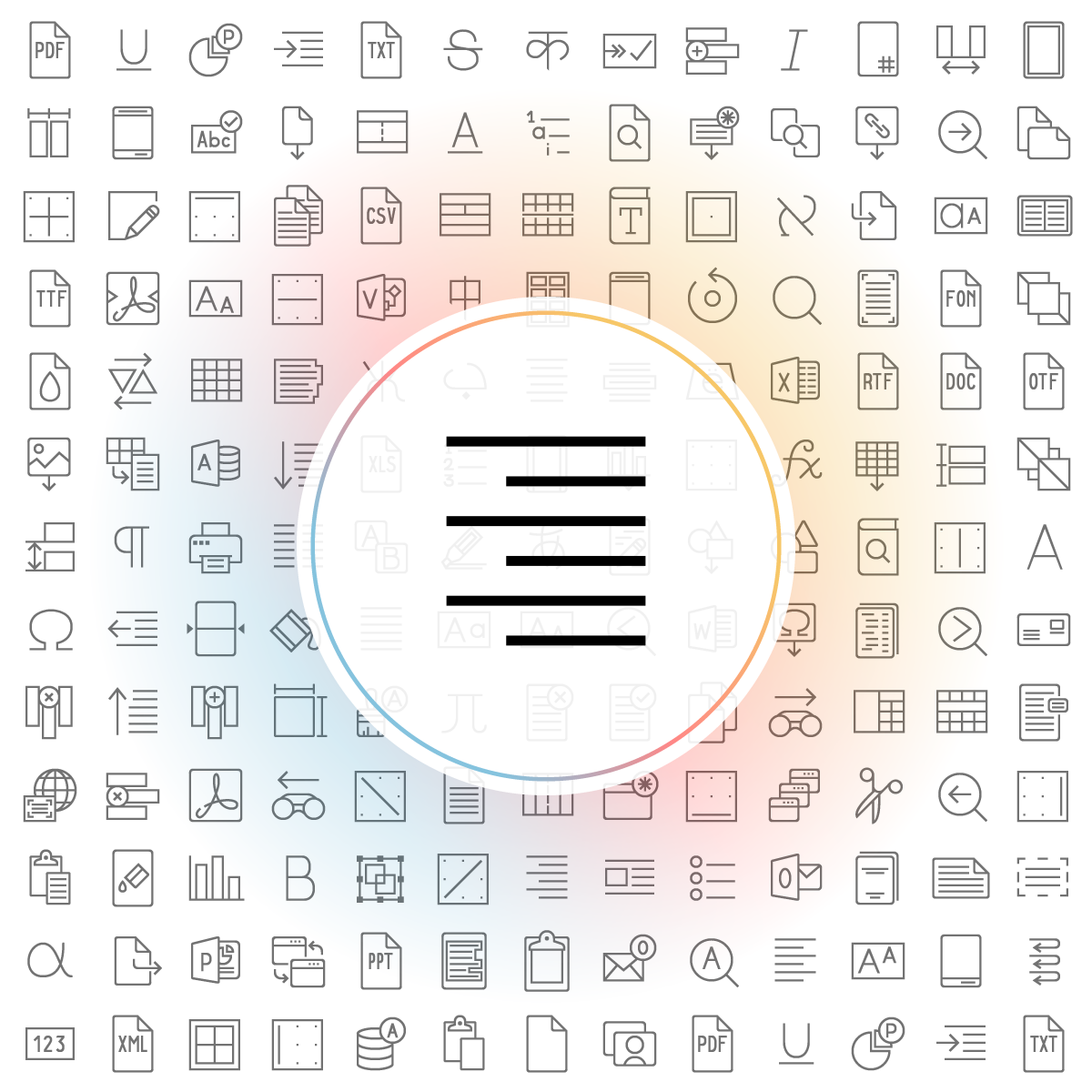 Justification Icons - Iconshock