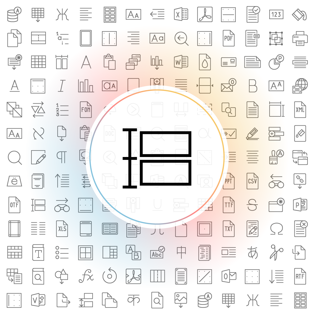 Distribute_rows Icons - Iconshock