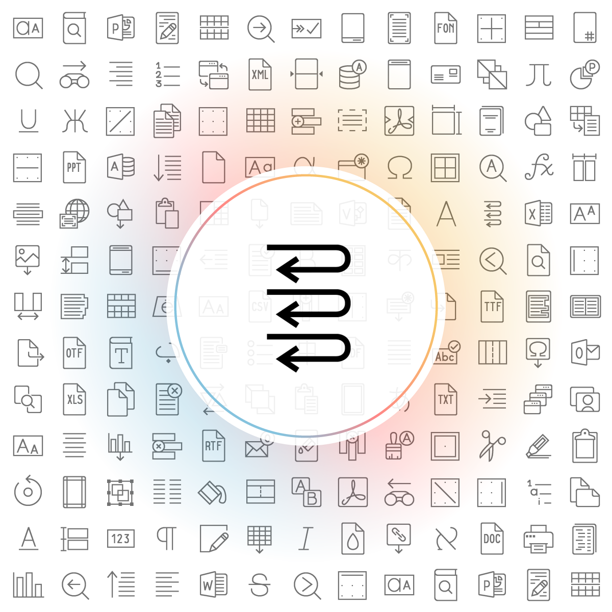 Word wrap Icons - Iconshock