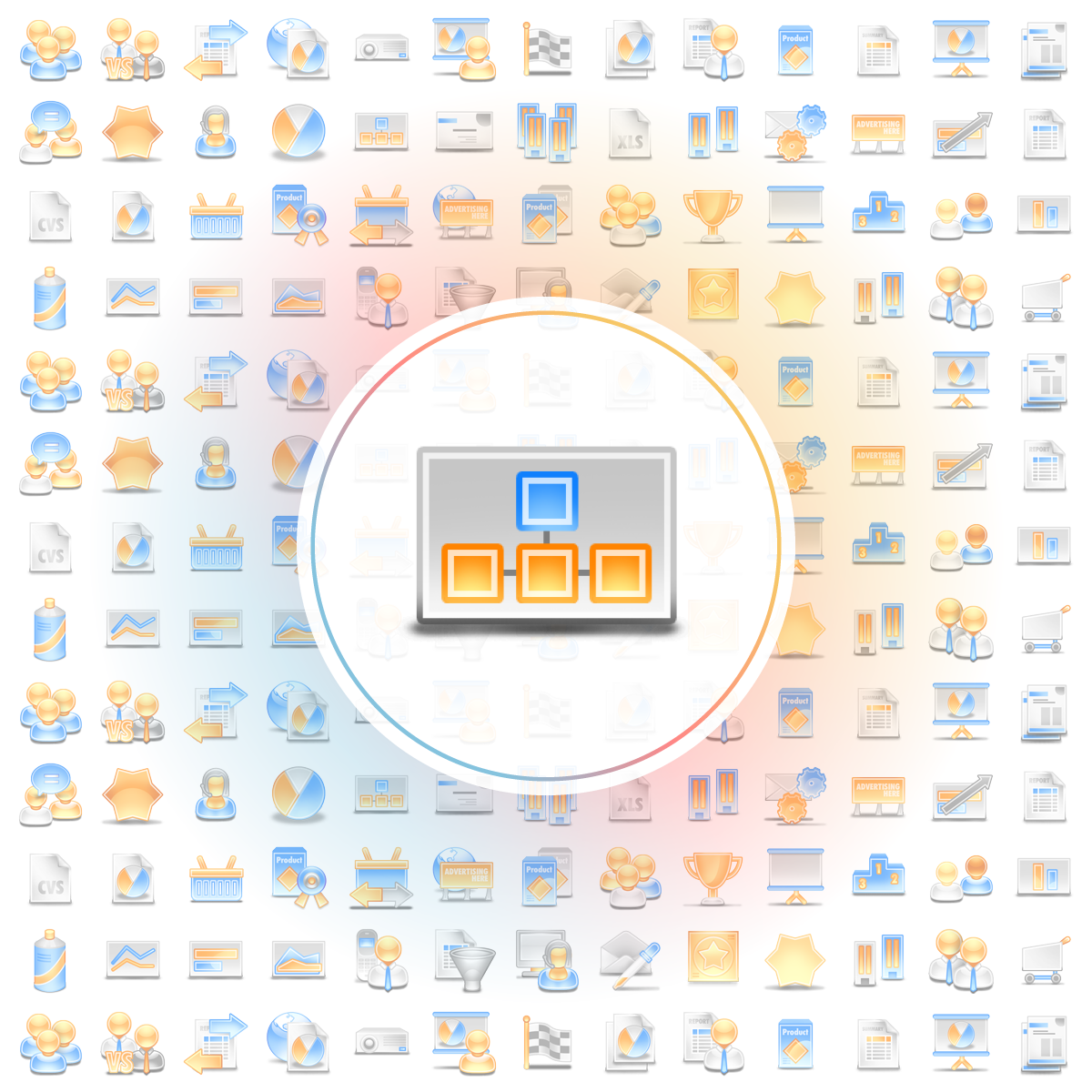 Organigram Icon - Iconshock