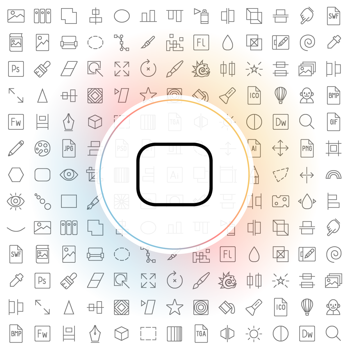 Rounded rectangle Icons - Iconshock