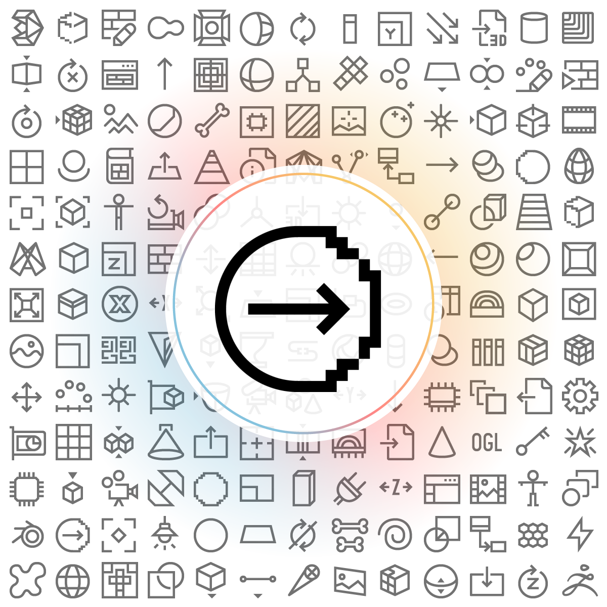 Rasterization Icon - Iconshock