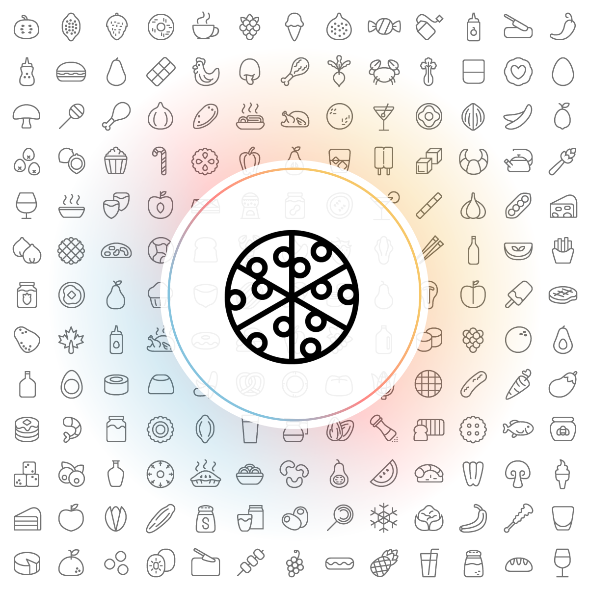Pizza round Icons - Iconshock