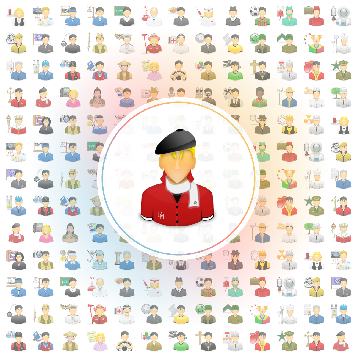 Caucasian Icon - Iconshock