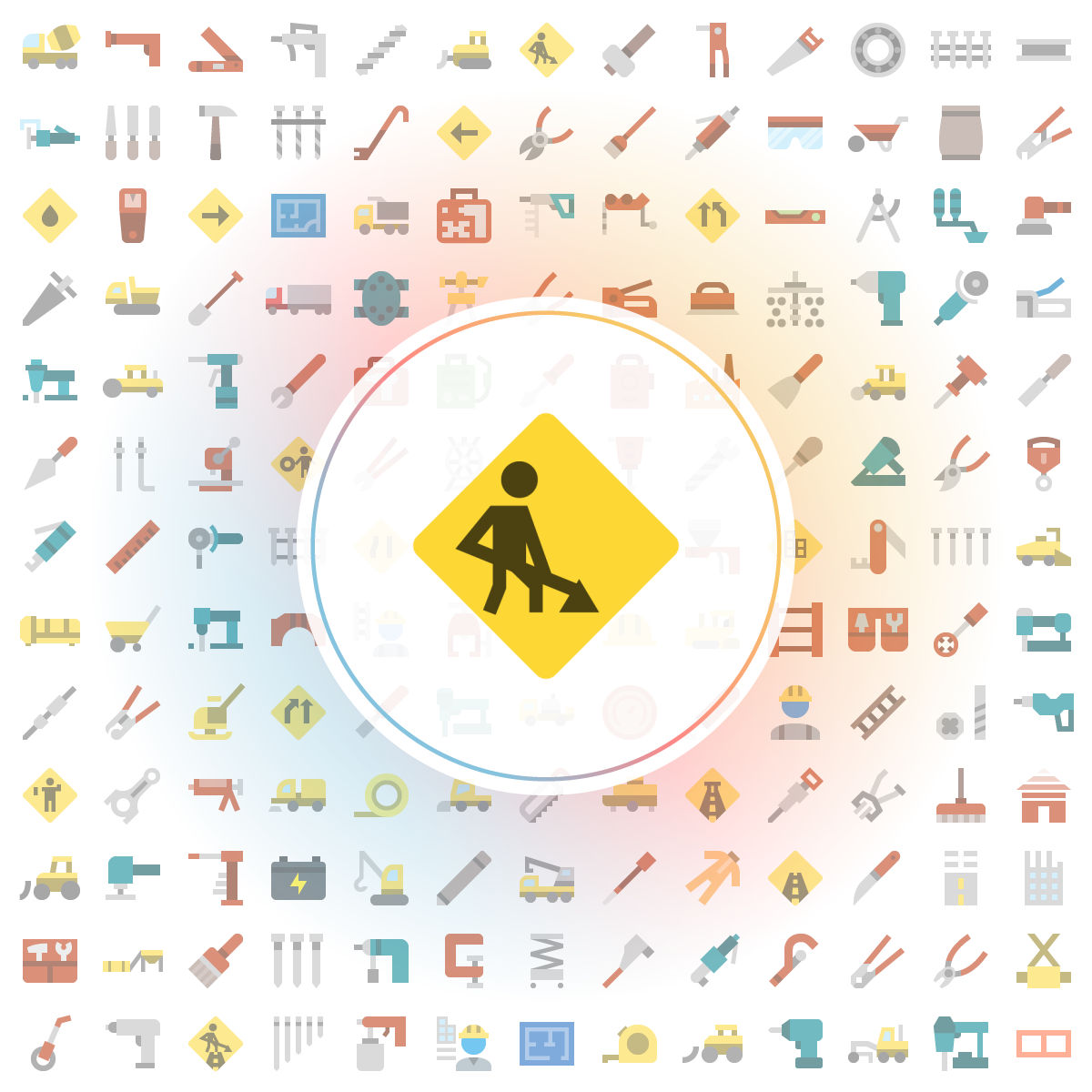 Men working sign Icon - Iconshock