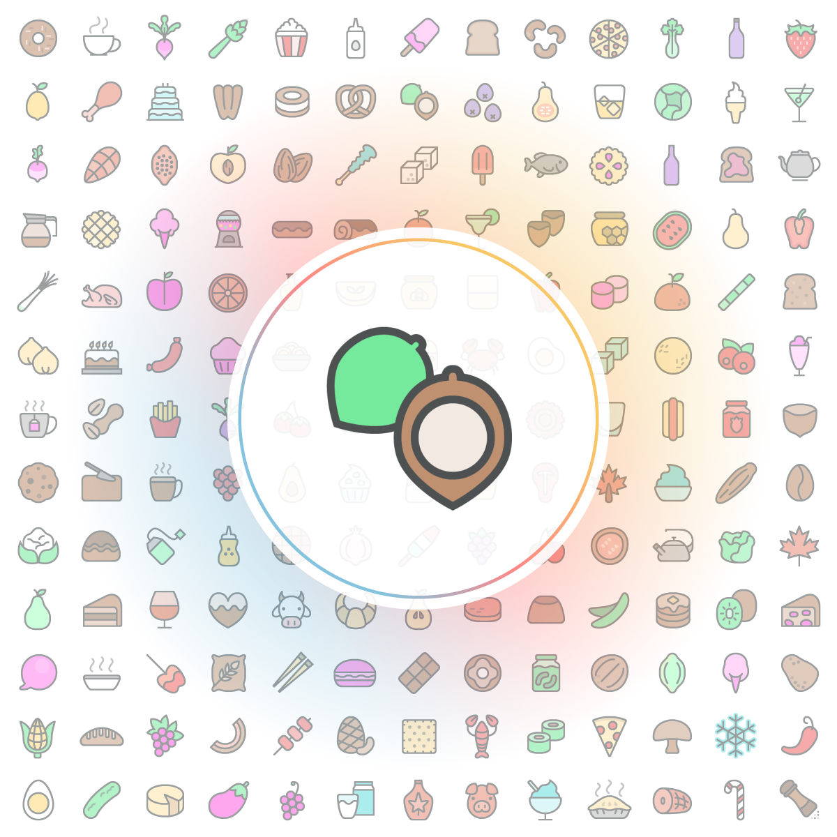 Macadamia nuts Icon - Iconshock