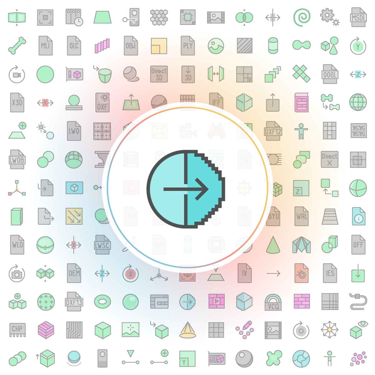 Rasterization Icon - Iconshock